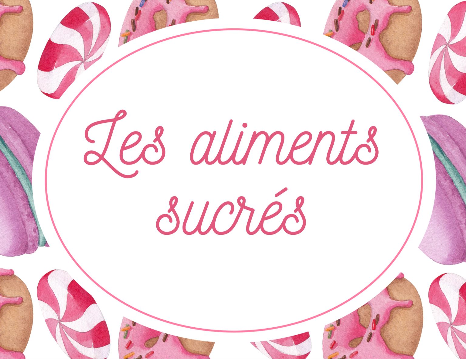 Les aliments sucrés. - Les Menus Services